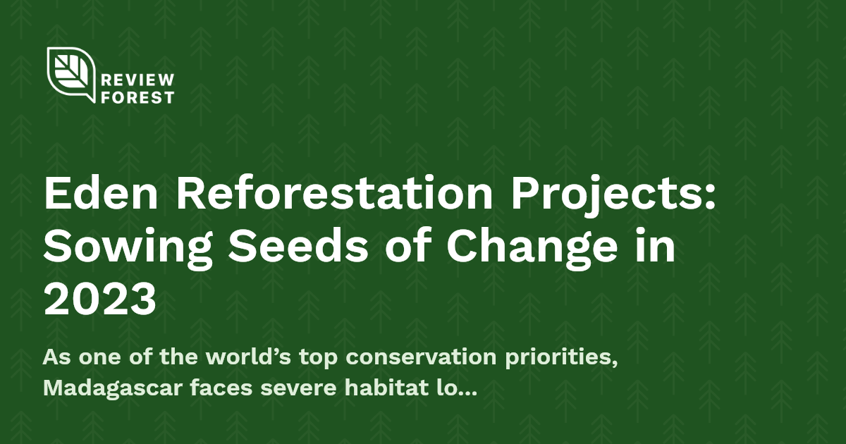 Eden Reforestation Projects: Sowing Seeds of Change in 2023 | ReviewForest